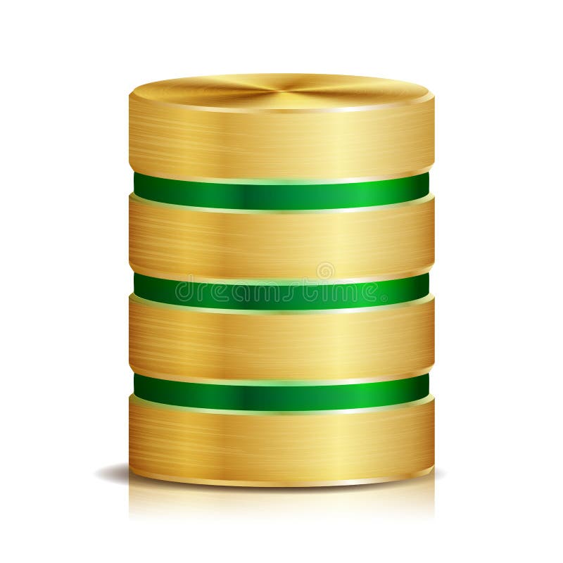 Network Database Disc Icon Vector Highly Detailed Illustration Of