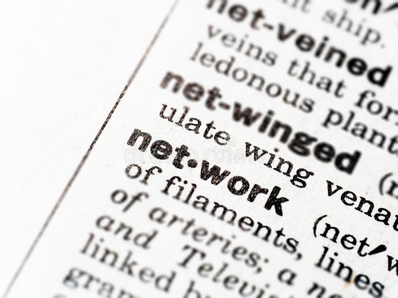 Closeup of the Word Network from the Dictionary Stock Photo - Image of ...
