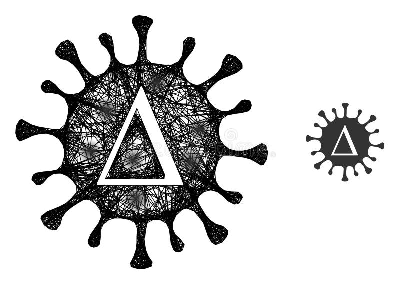 Network Delta Coronavirus Icon with Spots Stock Vector - Illustration ...