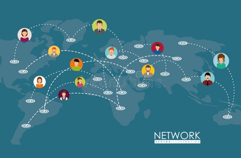 Network design. stock vector. Illustration of concept - 58725053