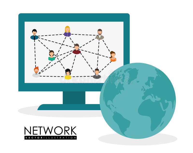 Network design. stock vector. Illustration of relationship - 58725061