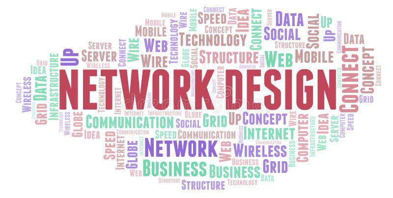 Network Design word cloud. stock illustration. Illustration of concept ...