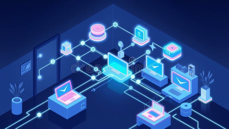 Futuristic Network Diagram stock photo. Image of digital - 380330380