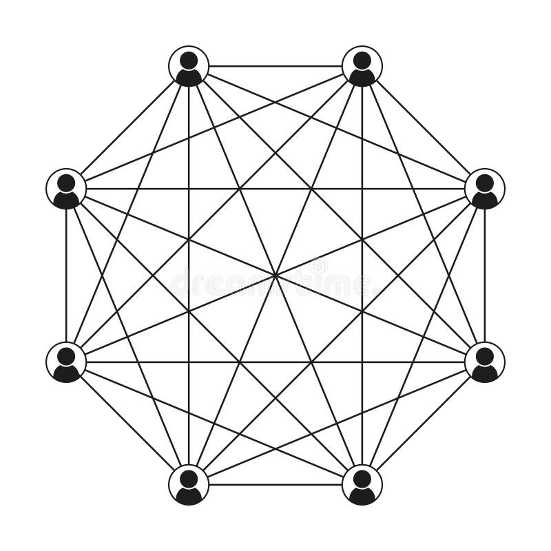 Network Diagram. Connection System. Digital Communication. Vector ...