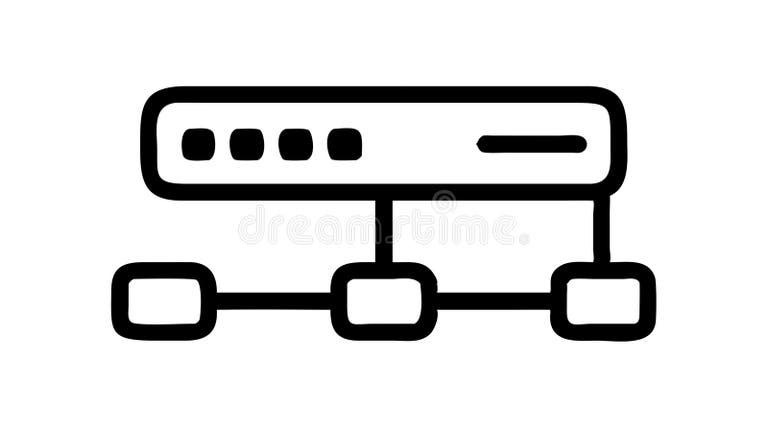 Network Diagram Icon, Connectivity System Graphic Illustration , Vector ...
