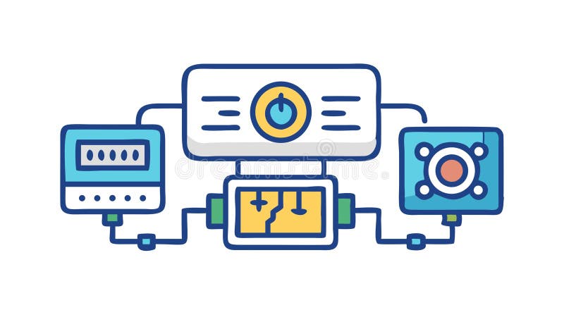 Network Diagram Interconnected Devices Architecture, Vector Design ...