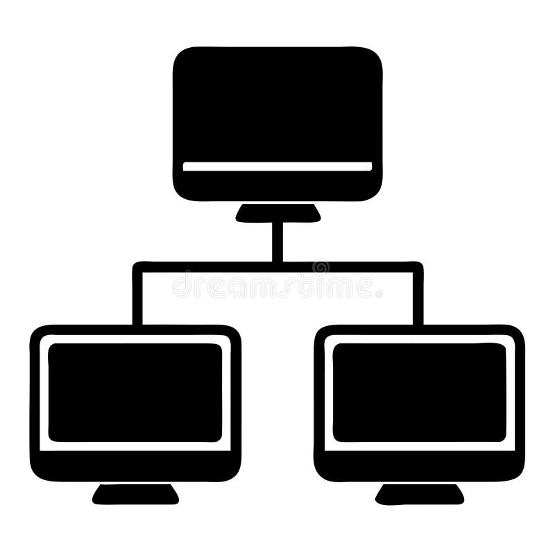 Network Diagram Vector with Connected Computers for Technology and it ...