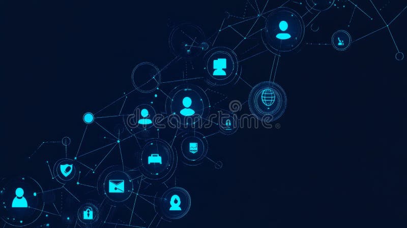Network of Digital Connections with Social Media and Communication ...