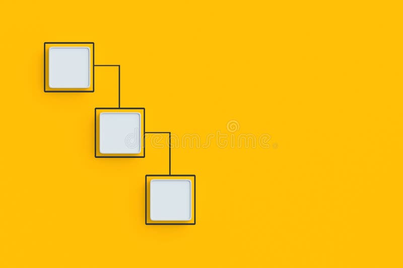 Network Distribution. Scheme Made from Empty Buttons Stock Illustration ...