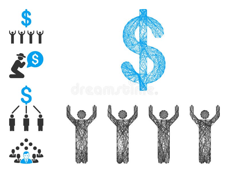 Network Dollar Religion Vector Mesh Stock Vector - Illustration of ...