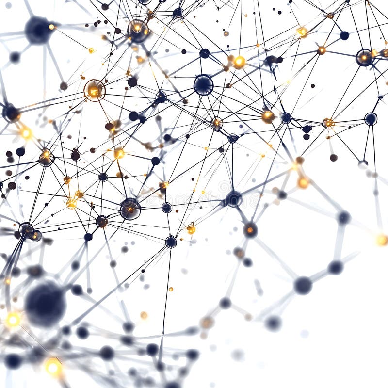 A Network of Dots and Lines that are Connected To Each Other Stock Illustration - Illustration ...