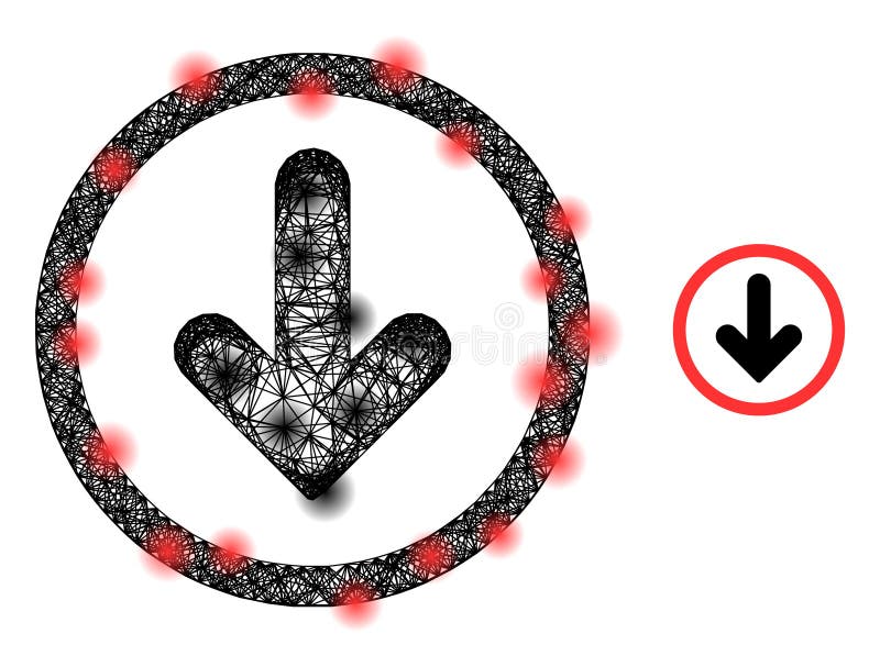 Network Down Pointer Icon with Spots Stock Vector - Illustration of ...