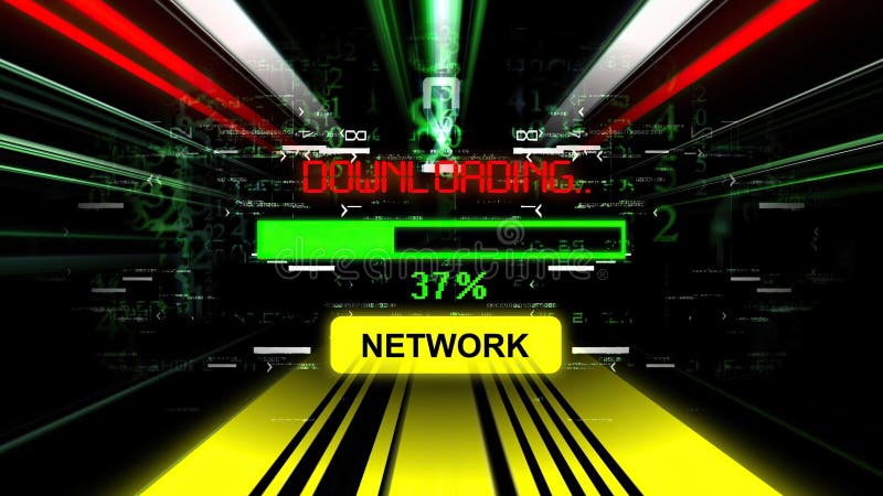 Network Download Progress Bar on the Screen Stock Illustration ...