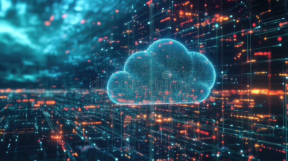 Edge Computing Module Illustration Processing Connectivity Stock ...