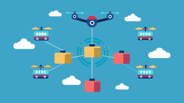 A Network of Drones Carrying Products Guided by Realtime Data Analysis To Avoid Congested ...