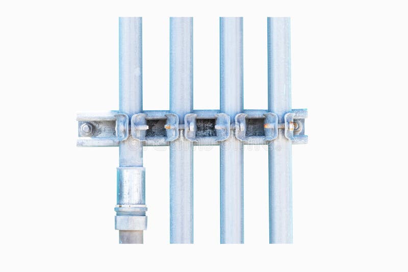 Network Electric Cable with Metal Flex Pipe. Installation of Electrical ...