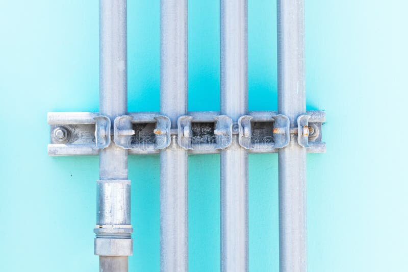 Network Electric Cable with Metal Flex Pipe. Installation of Electrical ...