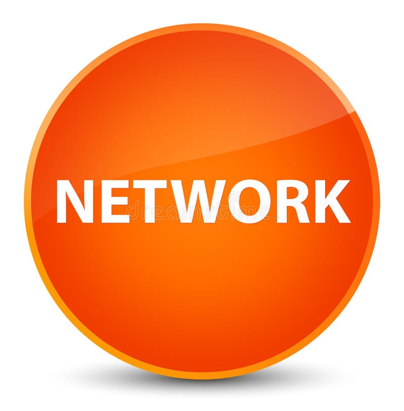 Network Elegant Orange Round Button Stock Illustration - Illustration ...