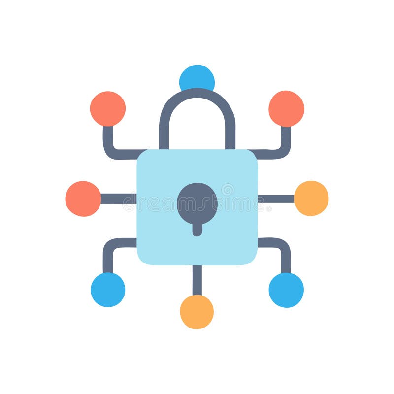 Network Encryption Icon for Security Stock Illustration - Illustration ...