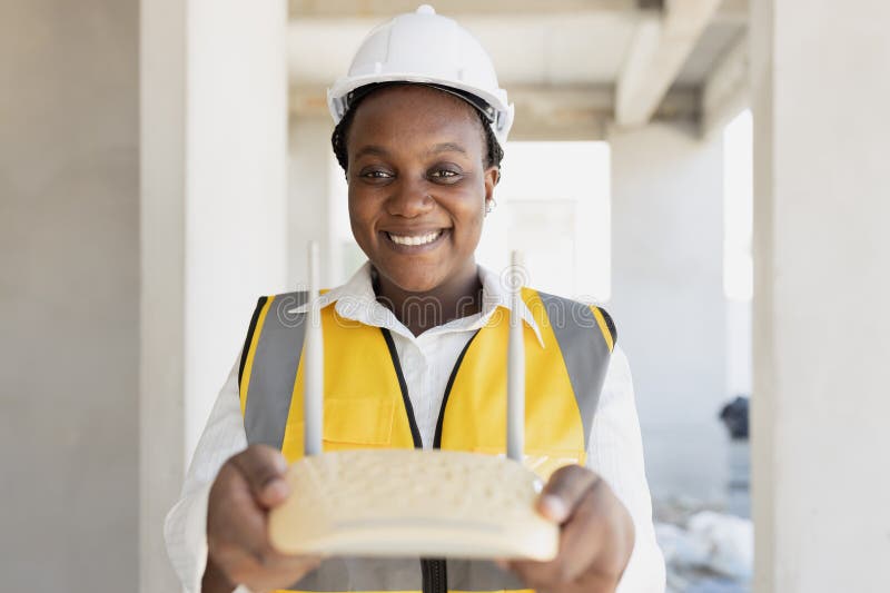 Network Engineer Hand Holding Wireless Wifi Access Point Internet ...