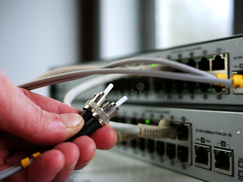 Computer Network Ethernet Switch Ports Medium Shot Stock Photo - Image ...