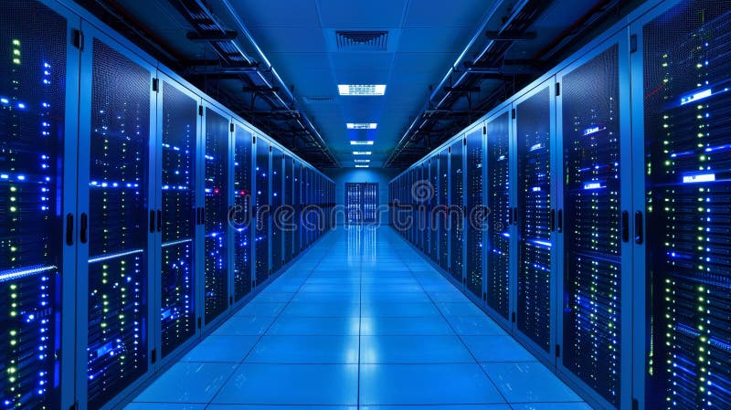 Network Engineer Server Equipment Data Center, Concept Technology Infrastructure, Cyber Security ...