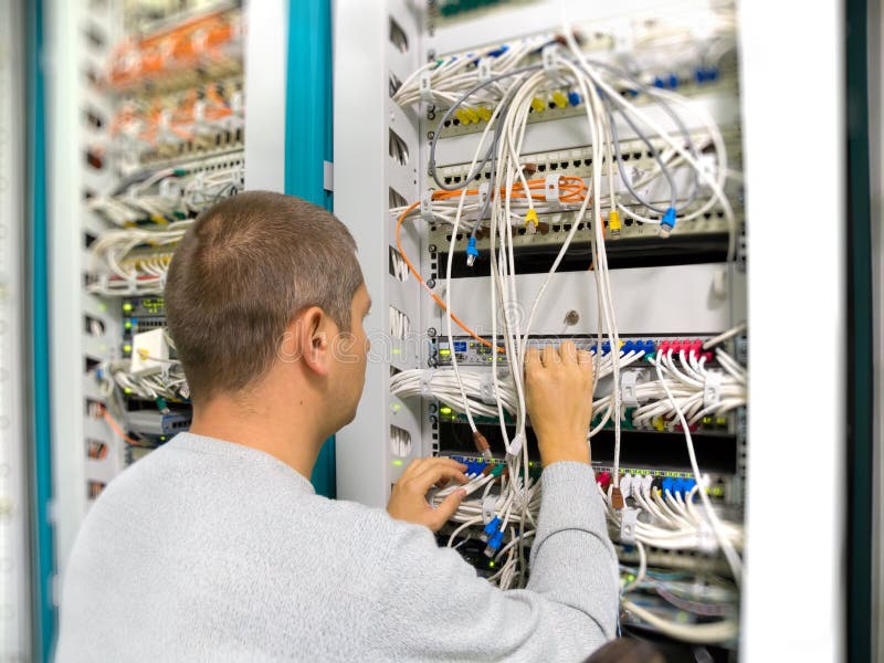 It Engineers in Network Server Room Stock Image - Image of problem ...