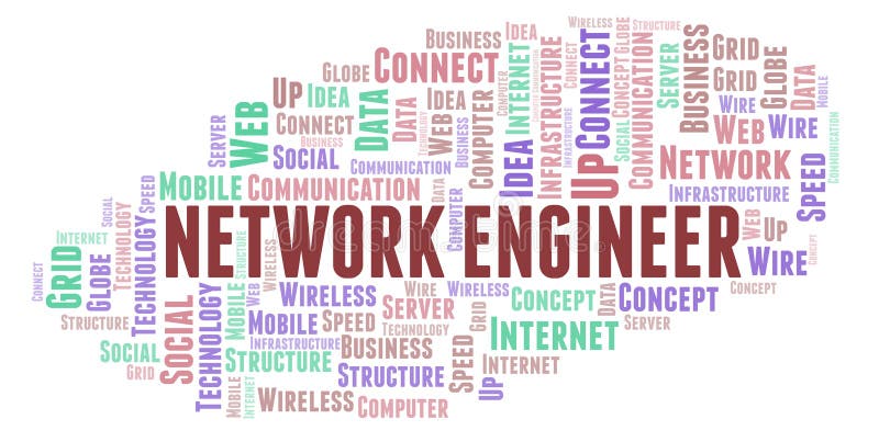 Word engineer magnified stock illustration. Illustration of glass ...