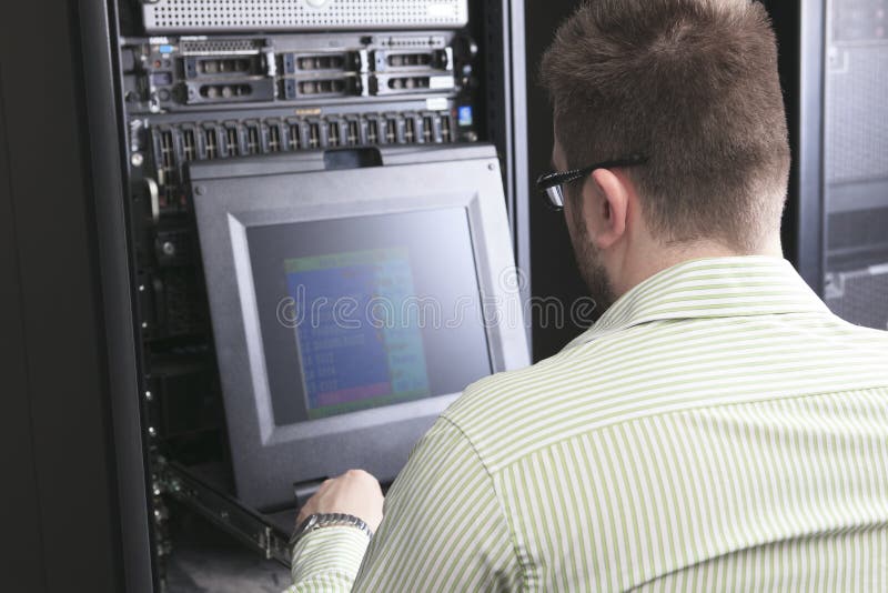 Network Engineer Working in Server Room Stock Photo - Image of service ... Network Engineer Working in Server Room Stock Photo - Image of service ...