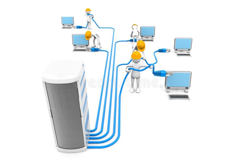 Network Engineers stock illustration. Illustration of connector - 13159001