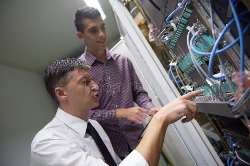 It Engineers in Network Server Room Stock Image - Image of problem ...