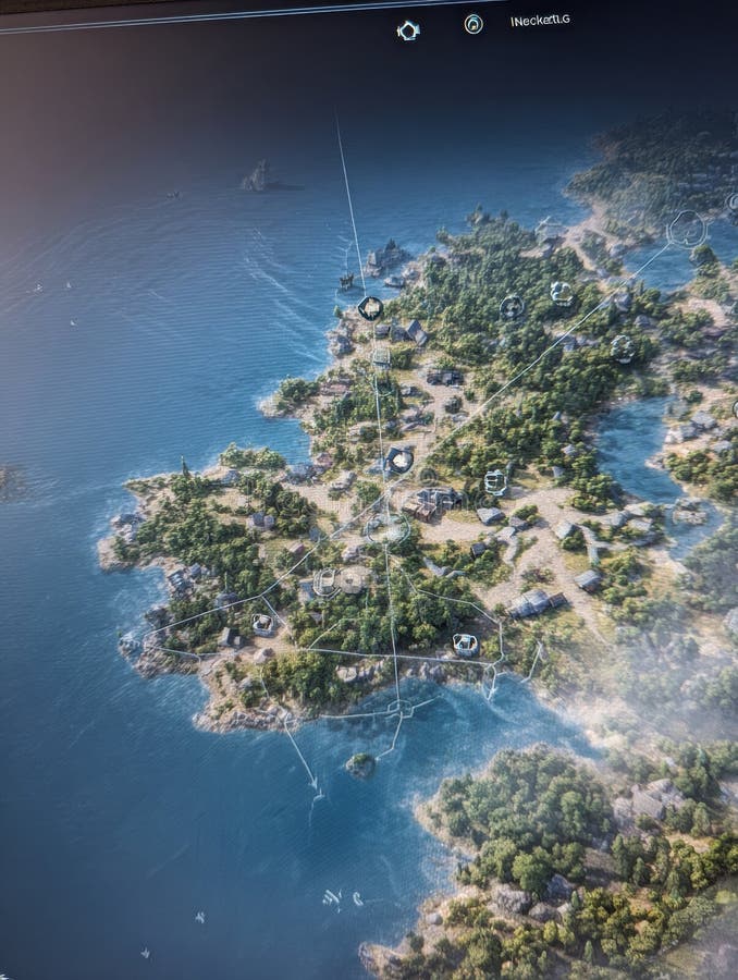 Network Error Symbol Displayed Over a Map Interface with a Clear Left ...