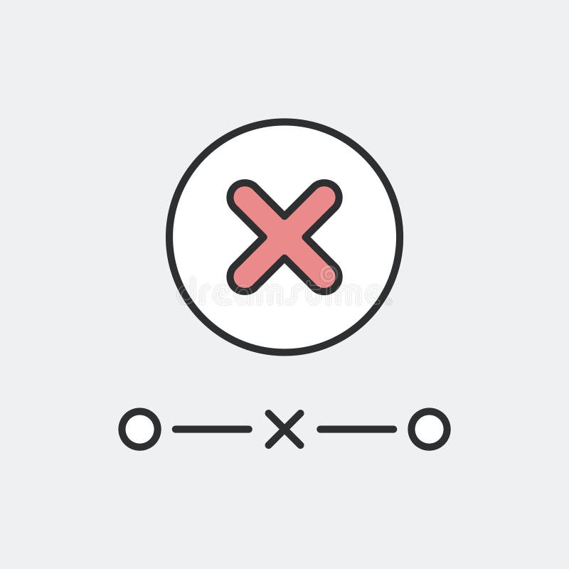 Cross symbol concept. stock vector. Illustration of negativity - 96339856