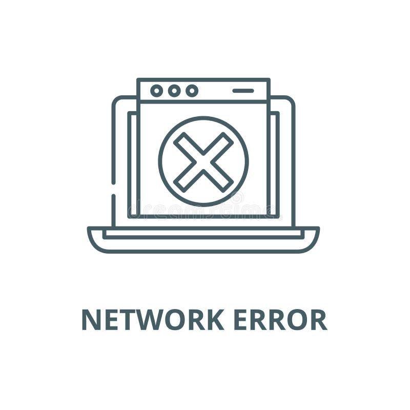 Network Error Vector Line Icon, Linear Concept, Outline Sign, Symbol ...
