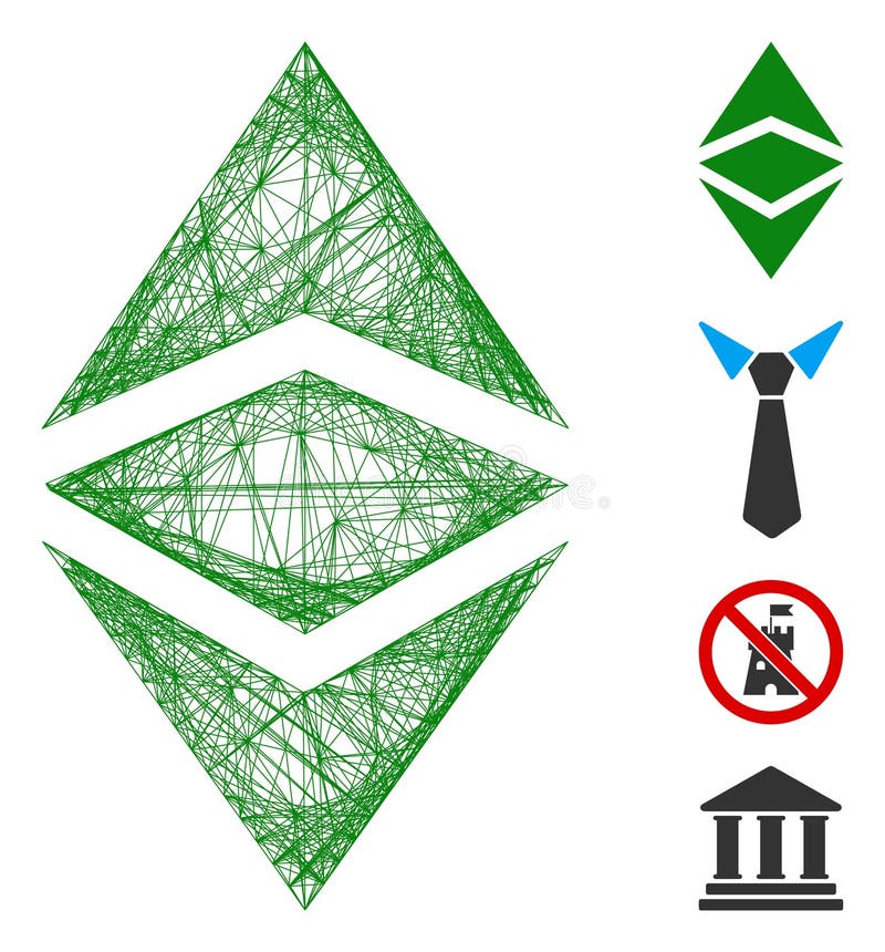 Network Ethereum Classic Vector Mesh Stock Vector - Illustration of ...