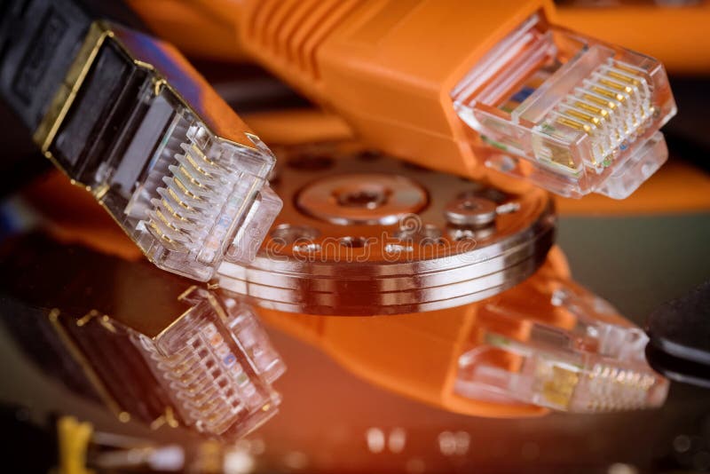 Network Ethernet Cable Information Transfer, Server and Information ...