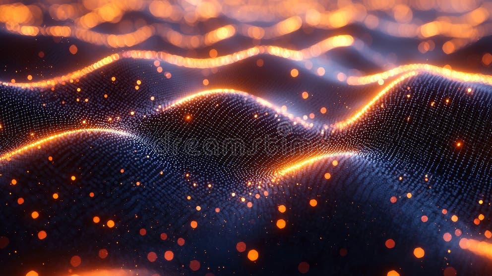 A Network Expanding, with Lines and Dots Connecting Items on a Dark ...