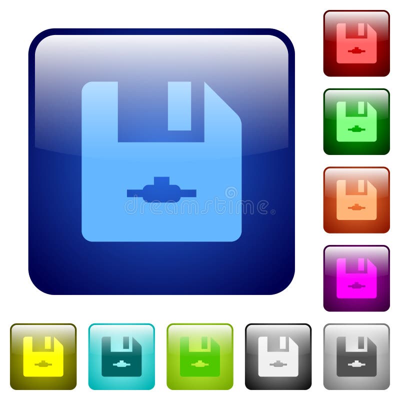 Network File System Flat Round Icons Stock Vector - Illustration of ...