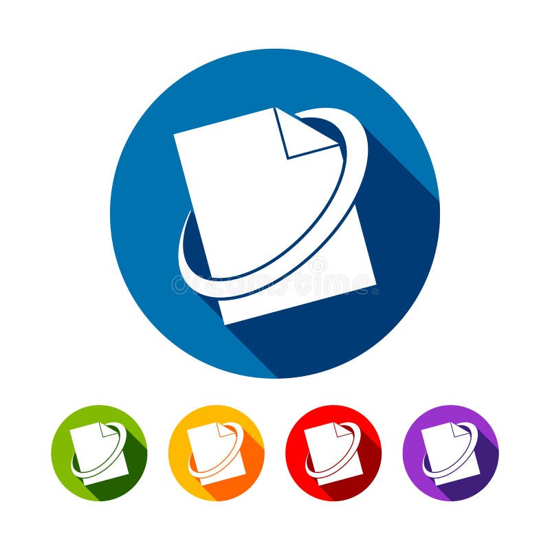 Network File System Flat Round Icons Stock Vector - Illustration of ...