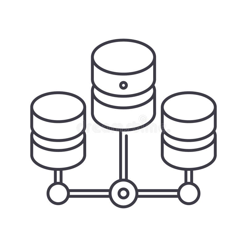 Network File System Symbol Icon, Black Vector Sign with Editable ...