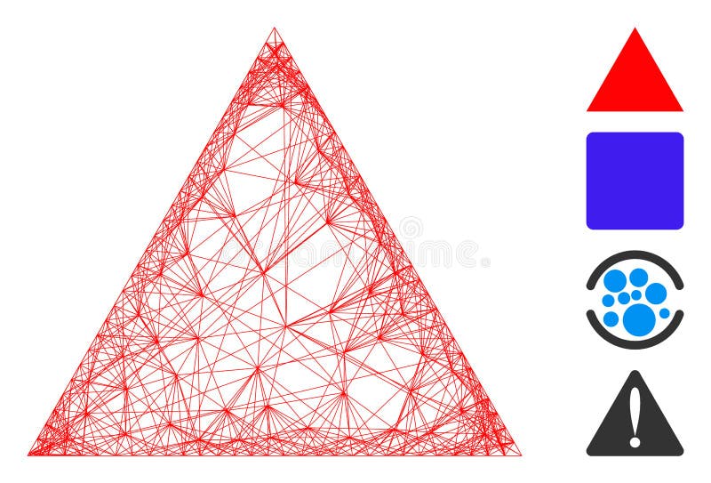 Network Filled Triangle Vector Mesh Stock Vector - Illustration of ...