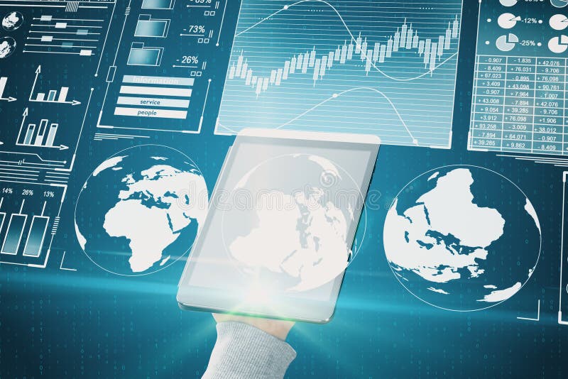 Network and Finance Concept Stock Photo - Image of glowing, diagram ...