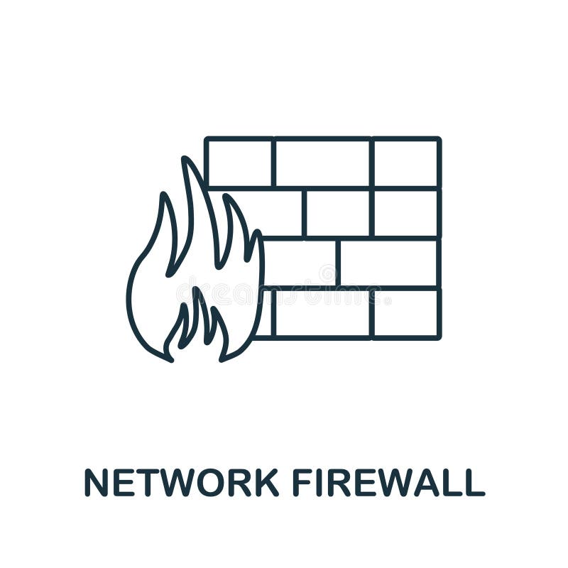 Network Firewall Line Icon. Element Sign from Networking Collection ...