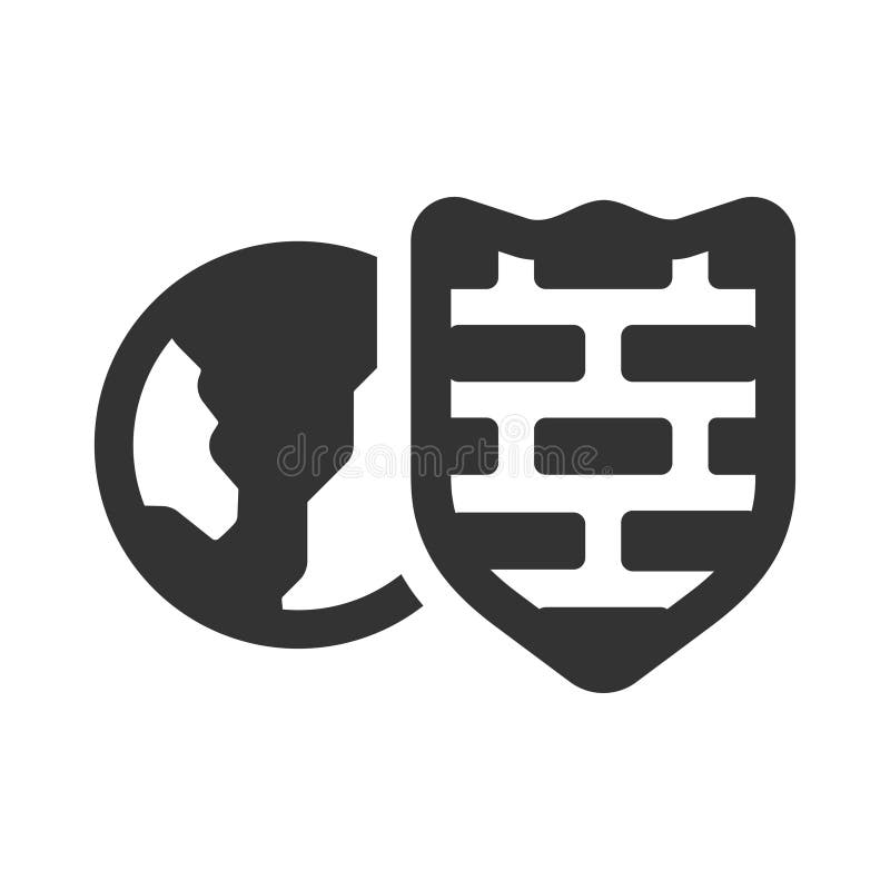 Network Firewall Protection Icon Stock Vector - Illustration of symbol ...