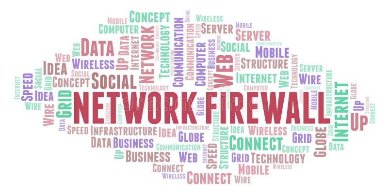 Network Firewall Word Cloud. Stock Illustration - Illustration of cloud ...