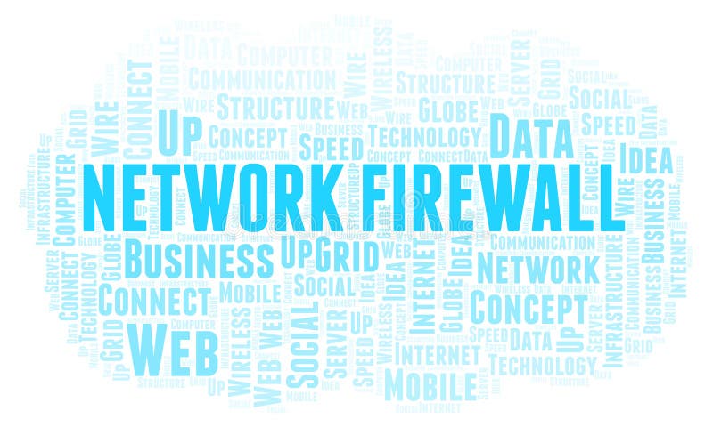 Network Firewall Word Cloud. Stock Illustration - Illustration of ...