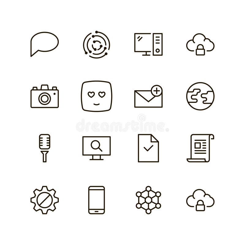 Computer Pictograms Stock Illustrations – 12,296 Computer Pictograms ...