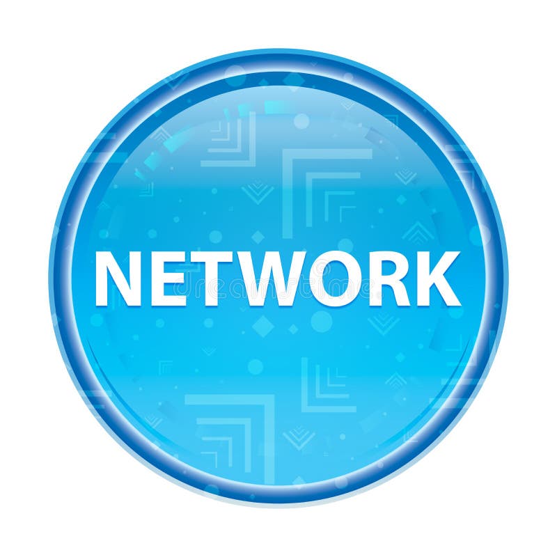 Network Floral Blue Round Button Stock Illustration - Illustration of ...