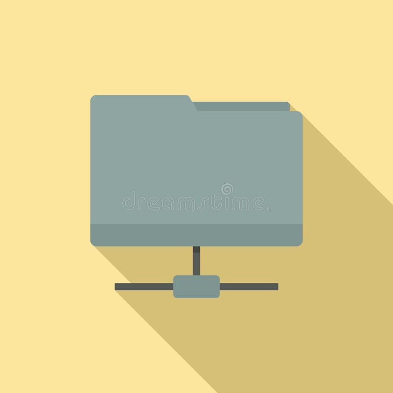 Network Folder Icon, Flat Style Stock Vector - Illustration of archive ...