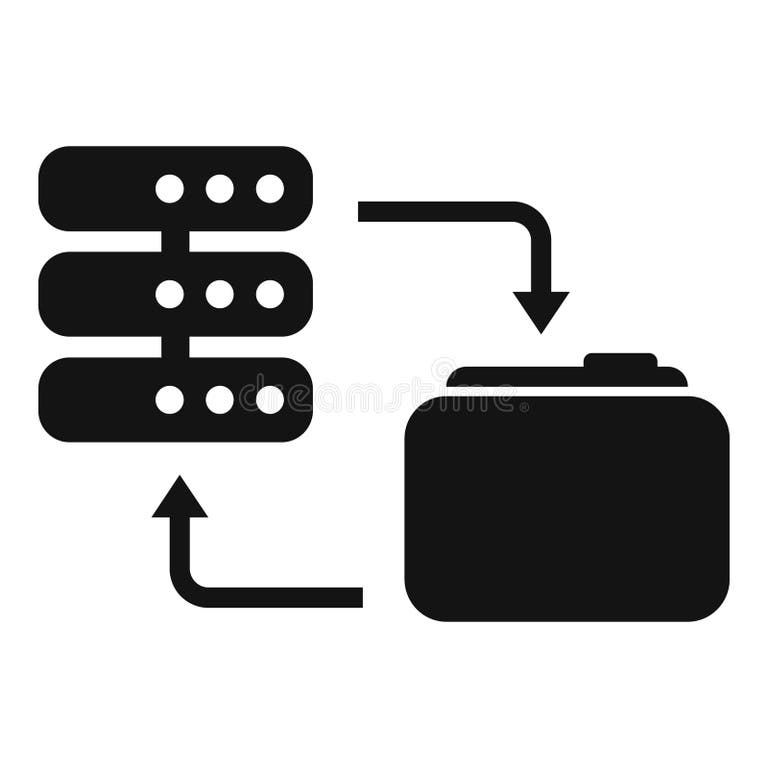 Network Folder Icon Simple Vector. Backup Data Stock Vector ...